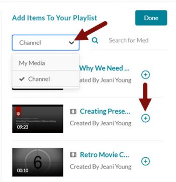 Creating playlists in Kaltura Media Gallery in Canvas – A Canvas Semester Checklist for IU ...