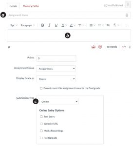 Create a Canvas assignment – 4 Weeks to Canvas Kapow
